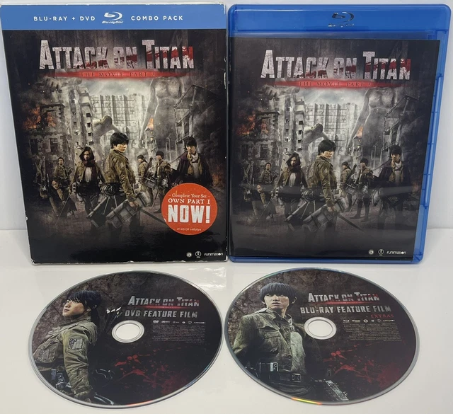 ATTACK ON TITAN The Movie Part 2 (Bluray, Dvd, 2015, Slipcover ...