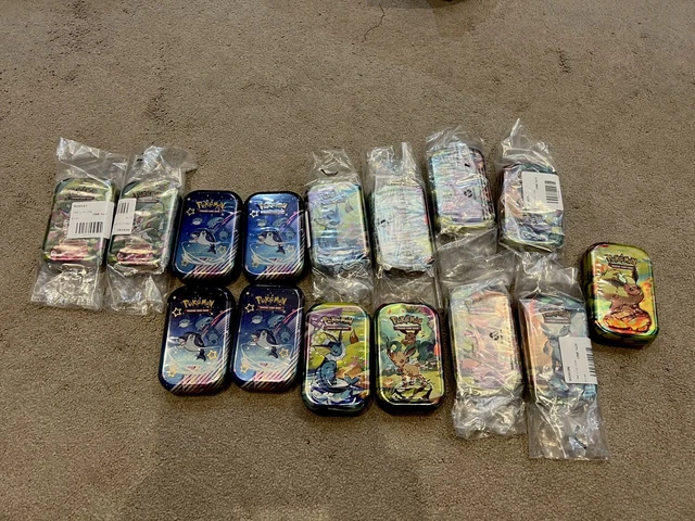 15 X POKÉMON Prismatic Evolutions Mini Tins - Individual Tins £229.47 ...