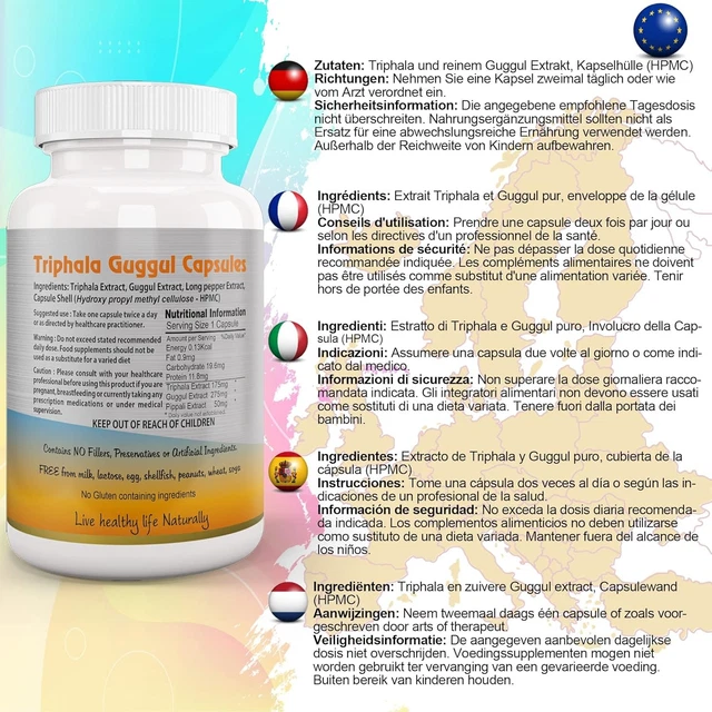 TRIPHALA GUGGUL CAPSULE £16.64 - PicClick UK
