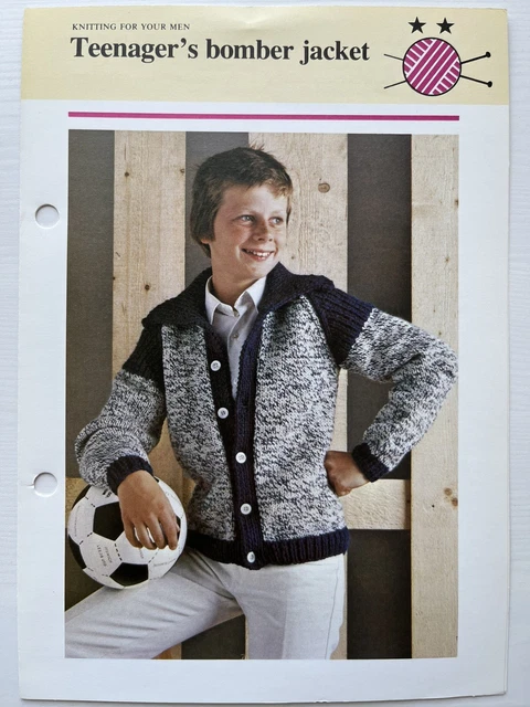 ORIGINAL KNITTING PATTERN - Boys Jacket / Cardigan Chunky £2.24 ...