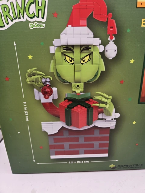 BRICKCRAFT UP THE Chimney Grinch 504pc Christmas Holiday Brick Building ...