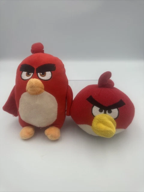 THE ANGRY BIRDS 2 & 1 Movie Red Bird Soft Toy Plush Teddy X2 £10.00 ...