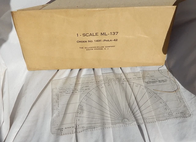 WW2 1942 US Army Map Plotting Plastic Clear Scale Device EUR 19,01 ...