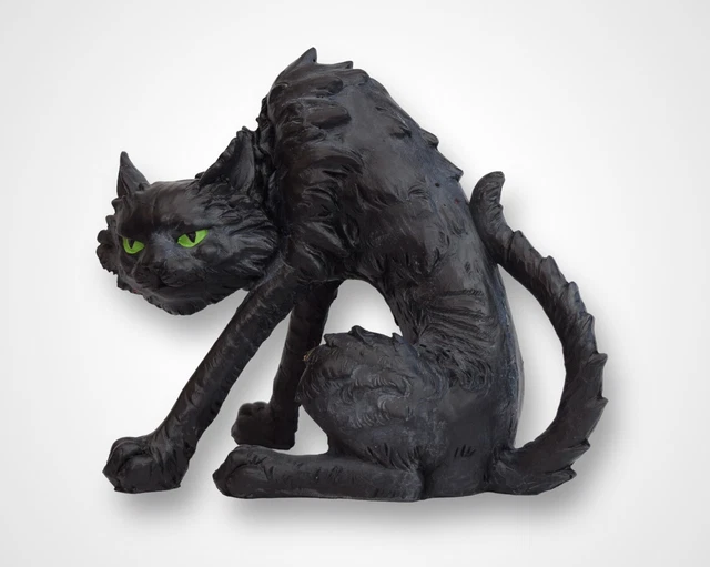 TK MAXX CAT Halloween Witches Scary Black Cat Ornament Spooky £19.99 ...