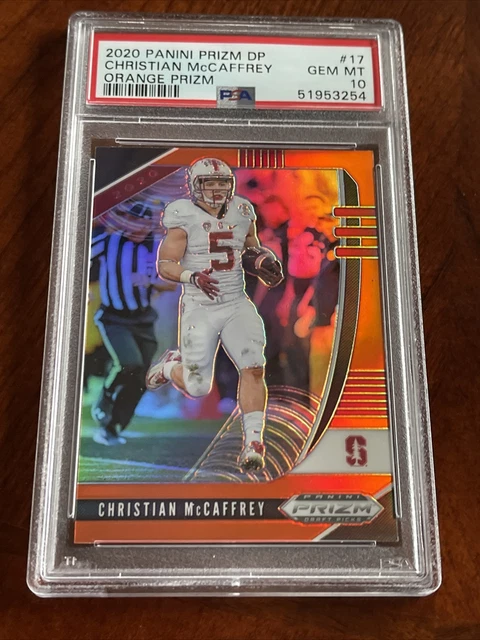 2020 PRIZM DRAFT #17 Christian McCaffrey Orange Prizm PSA 10 GEMME COMME NEUF POP 3 ! 567 EUR 55 ...