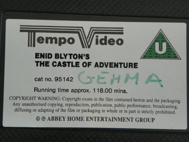 VINTAGE ENID BLYTON’S Castle of Adventure 1990 VHS Video Cassette tape ...