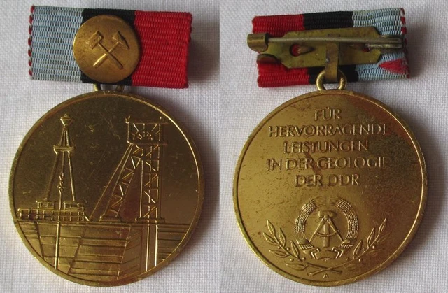 DDR MEDAILLE FÜR hervorragende Leistungen in der Geologie Bartel 299 a ...