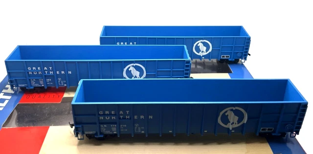 HO WALTHERS 932-34051 61' Wood Chip Car 3-Pack Great Northern Gn ...