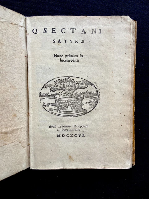 QUINTO SETTANO - Sectani Satyrae - Sergardi - Trifonem Bibliopolam 1696 ...