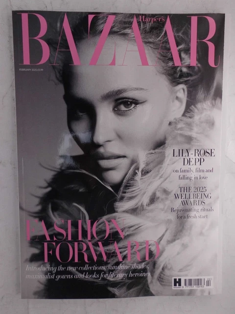 HARPER'S BAZAAR MAGAZINE Feb 2025. Lily-Rose Depp, Wellbeing Awards + Fashion £10.99 - PicClick UK
