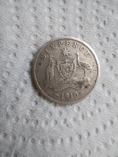1910 AUSTRALIA SILVER Sixpence Coin £2.75 - PicClick UK