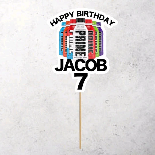 PRIME HYDRATION CAKE Topper | Cake Toppers | Layered Topper | Prime ...