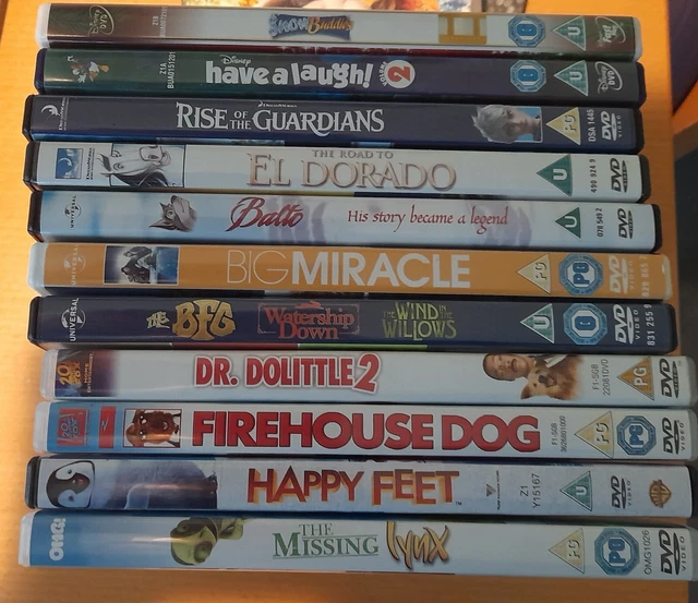 DISNEY, DREAMWORKS, UNIVERSAL, 20TH CENTURY FOX BUNDLE X 11 - DVDs, EX ...