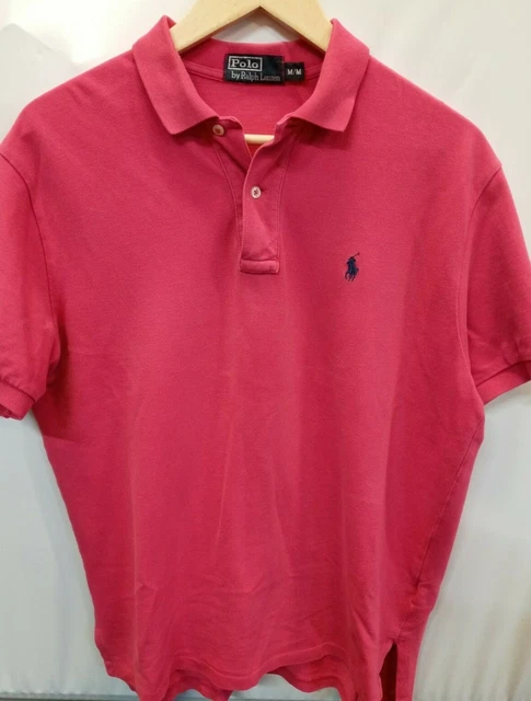 MEN'S RALPH LAUREN Pink Polo Shirt Size Medium £12.99 - PicClick UK