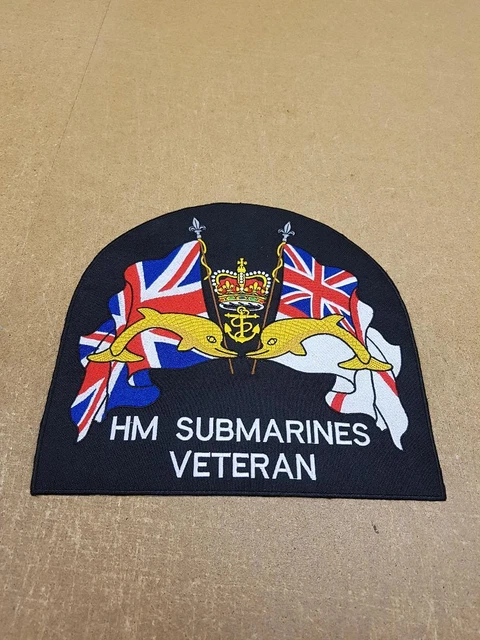 HM SUBMARINES VETERAN Large Embroidered Biker Patch £35.00 - PicClick UK