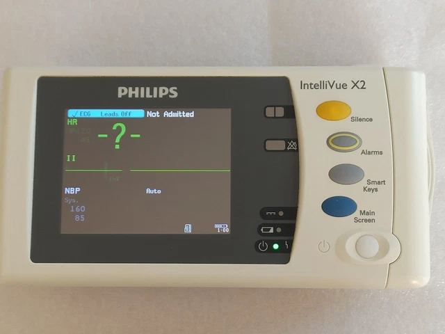PHILIPS INTELLIVUE X2 Patientenmonitor Vitalparameter EKG, SpO2, RR EUR ...