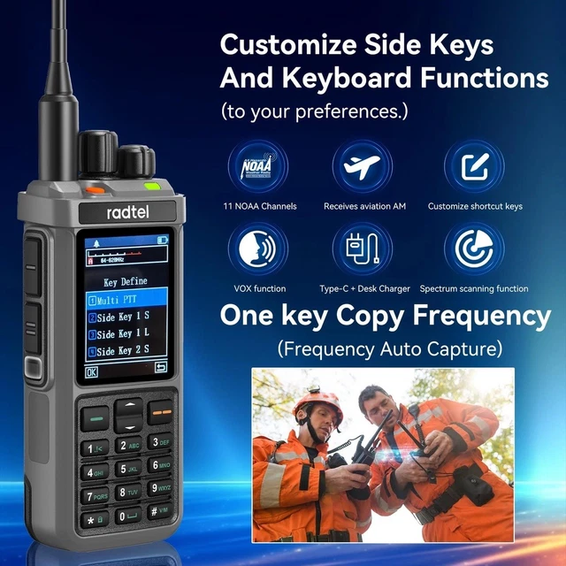 RADTEL RT-880G 10W Multi Band Ham Radio HF UHF VHF Dual Band with AM ...