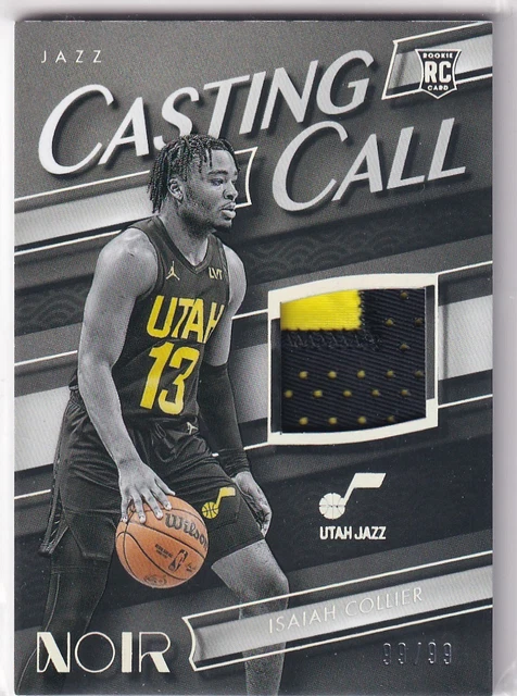 2024-25 PANINI NBA Noir No. CCM-COL Isaiah Collier Novato Parche 99/99 ...