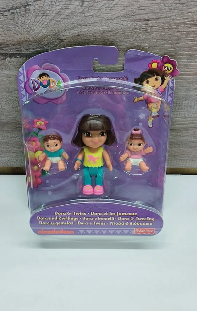DORA THE EXPLORER Nickelodeon Dora & Twin Babies Playtime Figure Fisher ...