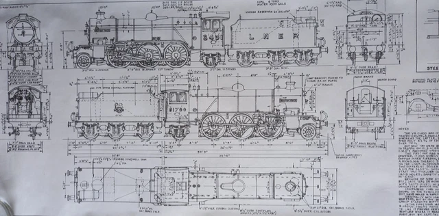 FULL SCALE REPRODUCTION O Gauge Schematic Technical Drawing Diagram ...