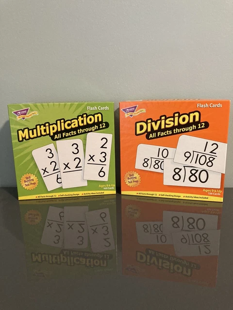 TREND ENTERPRISES FLASH Cards, All Facts Through 12, Multiplication And ...
