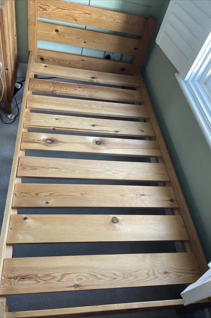 PINE WOOD BED Frame, Single, Made By Taurus £20.96 - PicClick UK