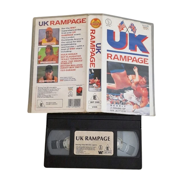 WWF - UK Rampage (VHS, 1991) Hulk Hogan, Texas Tornado, SGT Slaughter ...