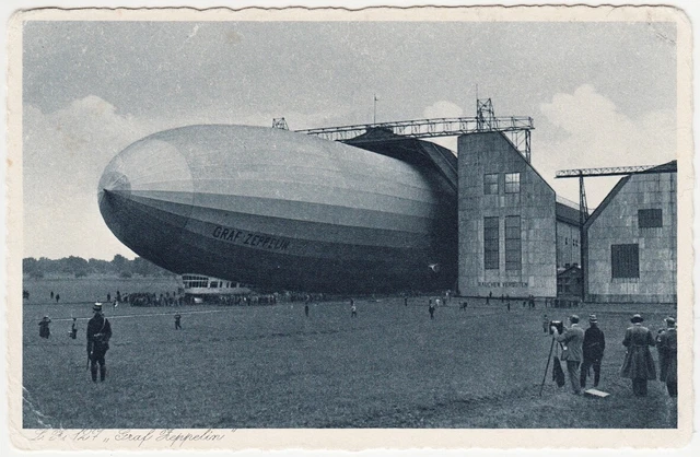 AIRSHIP 1907 GERMANY Ballon GRAF ZEPPELIN in Hangar Town ...
