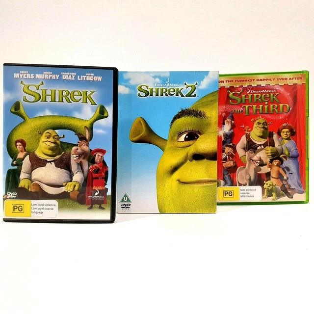 SHREK, SHREK 2, Shrek the Third - 3 Movie Bundle (DVD, Region 4) $11.95 ...