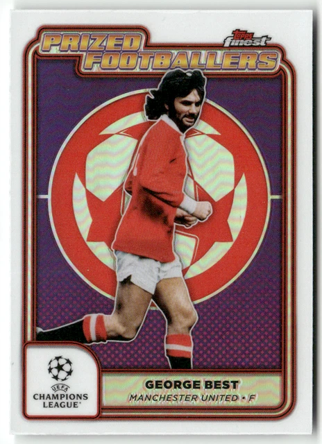 TOPPS FINEST CHAMPIONS League 2025 PF-23 George Best Prized Footballers ...