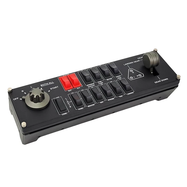 LOGITECH SAITEK PRO Professional Flight Switch Cockpit Simulator Panel ...