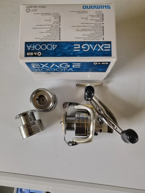 SHIMANO EXAGE 4000 FA Stationärrolle, 4 Kugellager, Inkl. 2x Ersatzspule EUR 16,10 - PicClick DE