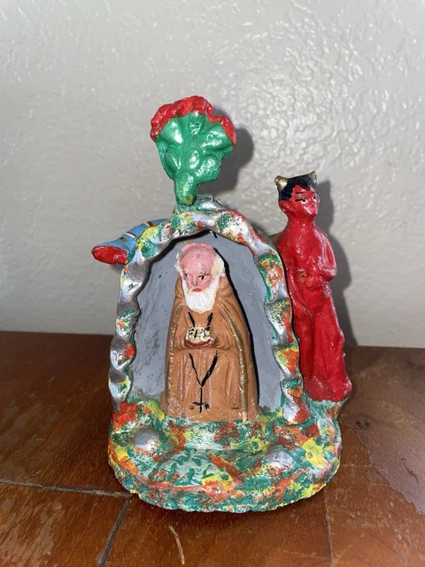 1940'S MEXICAN FOLK Art Pottery Devil Diablo Antique Clay Ciudad Juarez ...