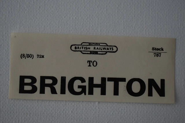 RAILWAY LUGGAGE LABEL - BR British Railways - BRIGHTON £2.00 - PicClick UK