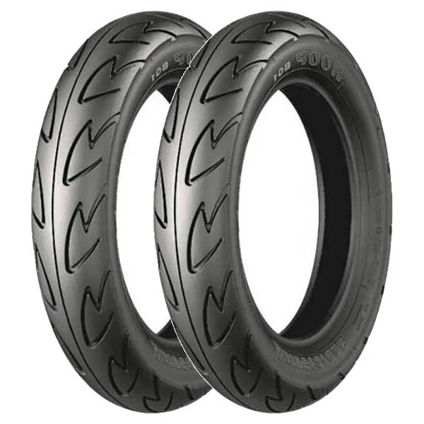 SET DE PNEUS Bridgestone 100/80-12 56J + 3.50-10 59J Hoop B01 EUR 122 ...