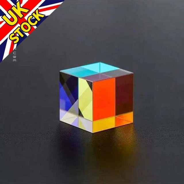 1.5/2CM OPTICAL GLASS X-cube Dichroic Cube Prism RGB Combiner Splitter ...