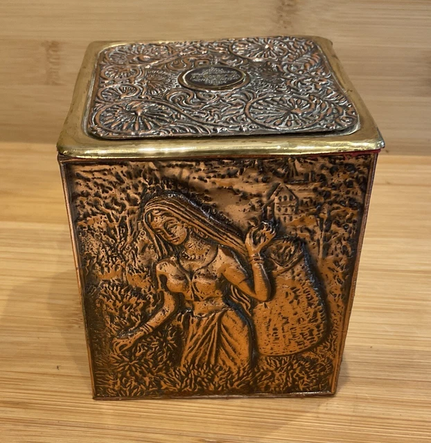 VINTAGE MLESNA COPPER Tea Caddy. Sri Lanka. Very Rare £8.00 - PicClick UK