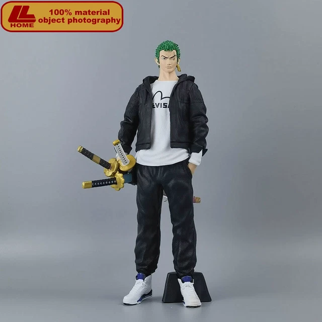 ANIME ONE PIECE Roronoa Zoro Fashion Swordsman Stand Figura Statura ...