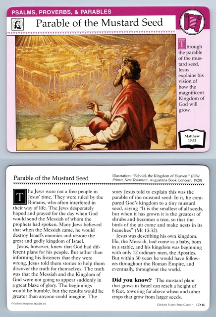PARABLE OF THE Mustard Seed #17.16 Psalms - Family Bible 1994-2001 ...