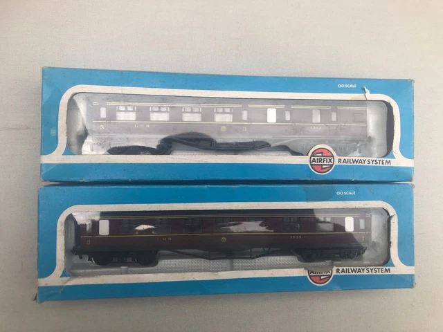 AIRFIX 54202-1 & 54204-7 OO LMS Composite & Brake 3rd Corridor Coaches ...