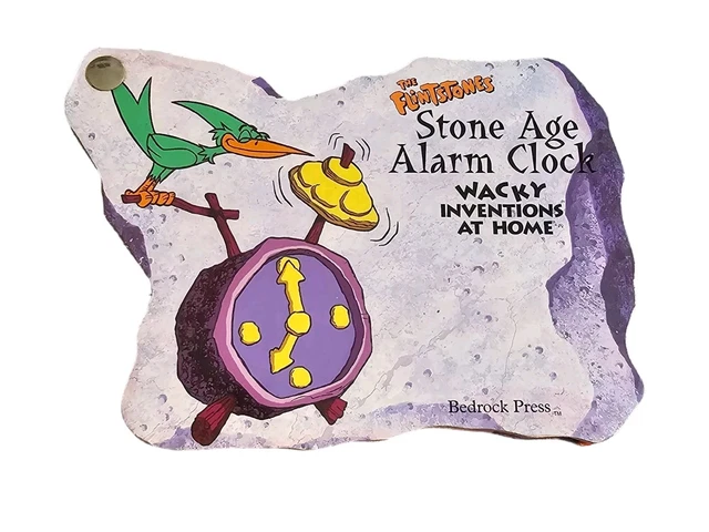 THE FLINTSTONES, STONE Age Alarm Clock, Wacky Inventions at Home, Book ...