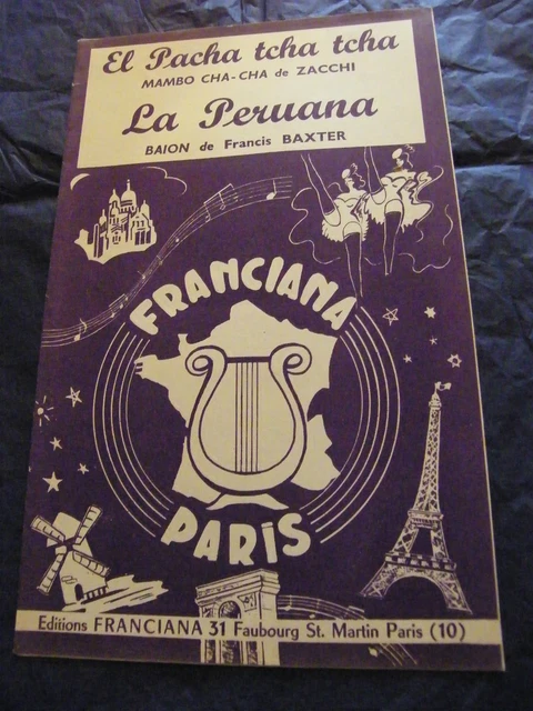 PARTITURA EL PACHA Tcha Tcha Zacchi La Peruana Francis Baxter EUR 14,76 ...