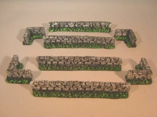 BRICK WALLS 10MM 15mm Unpainted 10x for wargames scenery and building ...