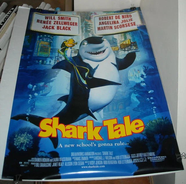 ROLLED 2004 SHARK TALE MOVIE POSTER DREAMWORKS ANIMATION ROBERT De NIRO ...