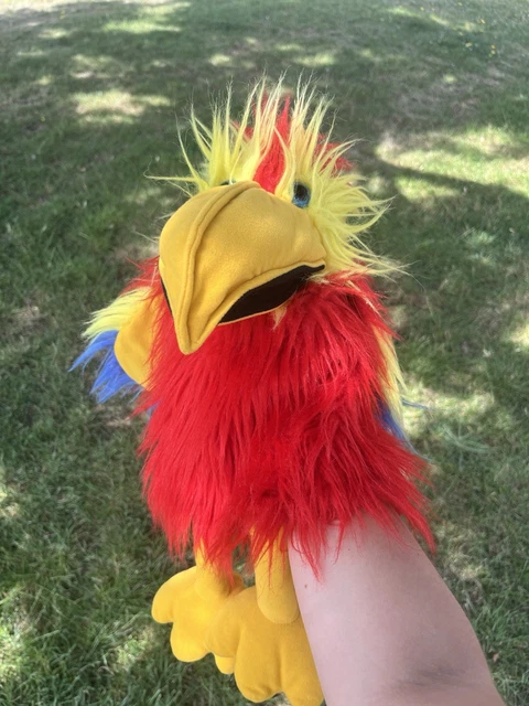 THE PUPPET COMPANY Red Yellow Parrow Macaw Hand Puppet with Beak ...
