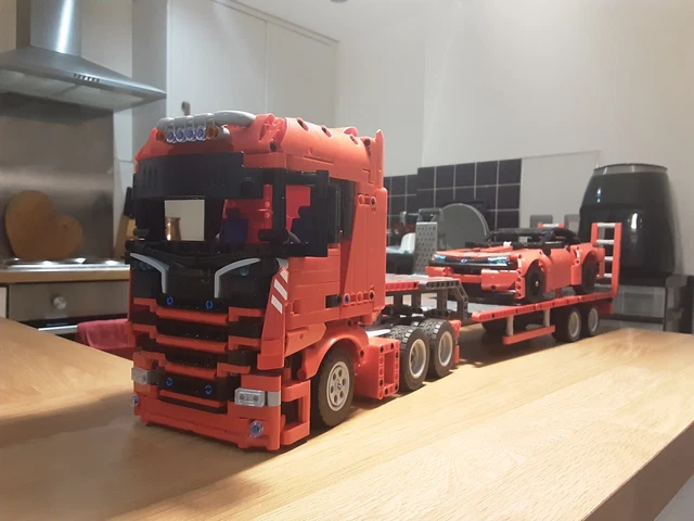 LEGO TECHNIC MOC scania with matching trailer and car EUR 185,90 ...