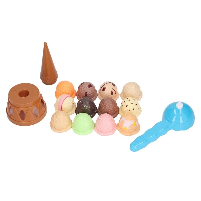 ICE CREAM CONE Pretend Game Improve Fine Motor Skill Stacking Ice Cream ...