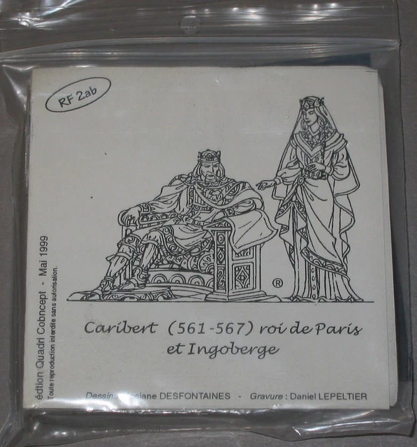 QUADRI CONCEPT PLAT D'ETAIN ZINNFIGUREN 80mm CARIBERT ROI DE PARIS ...