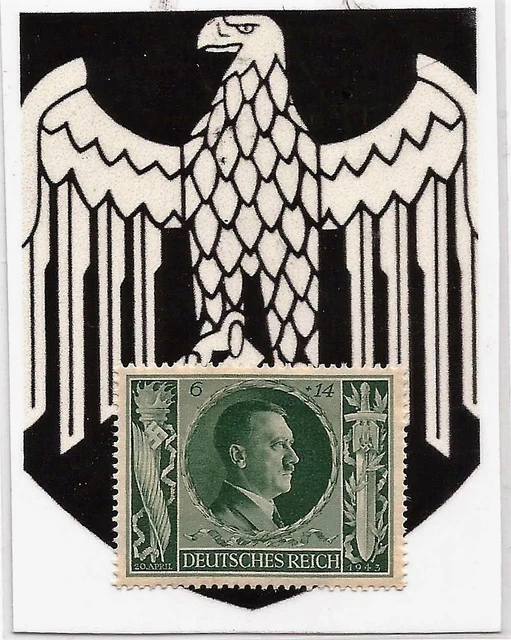 1943 NAZI GERMANY 3rd Third Reich Hitler birthday stamp GREEN MNH £3.23 ... 1943 NAZI GERMANY 3rd Third Reich Hitler birthday stamp GREEN MNH £3.23 ...