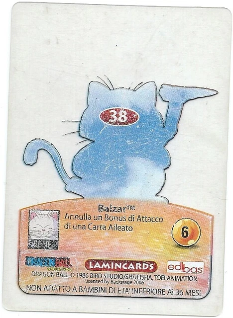DRAGON BALL PRIMA SERIE Lamincards Edibas - N° 38 BALZAR EUR 3,00 ...